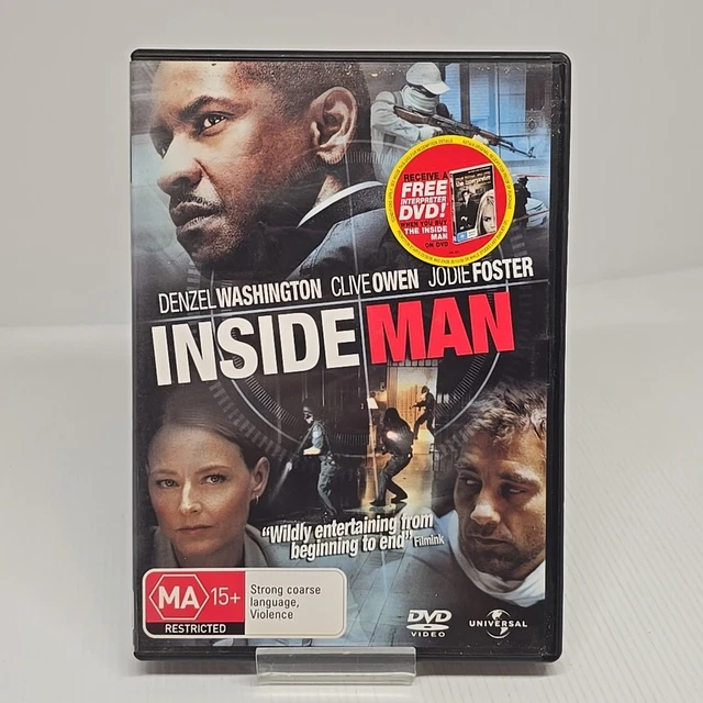 INSIDE MAN DVD 2006 Denzel Washington Jodie Foster Clive Owen $7.25 - PicClick AU