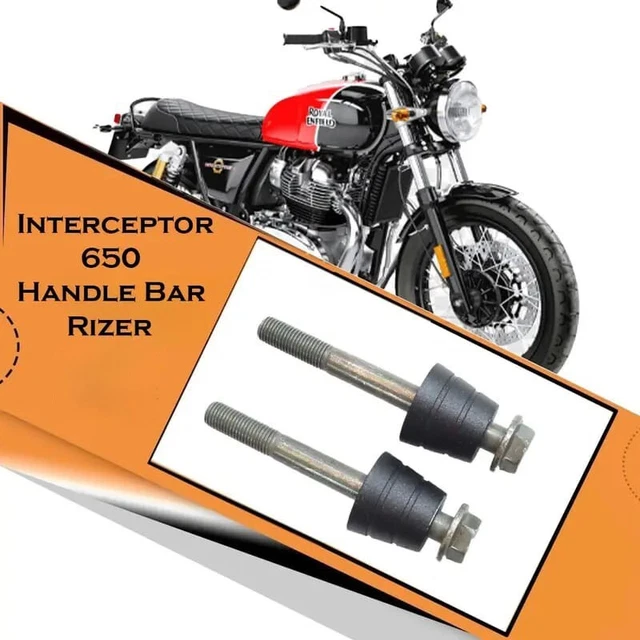 &HANDLEBAR RISER, NOIR& Fit For Royal Enfield Interceptor & Gt 650 EUR ...