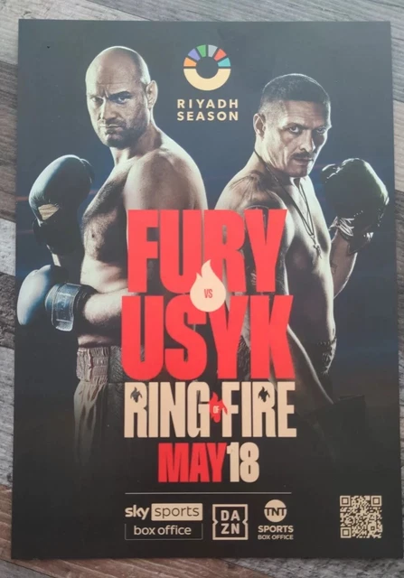 RING OF FIRE, Fury Vs Usyk Poster, May 18 2024 £1.99 - PicClick UK
