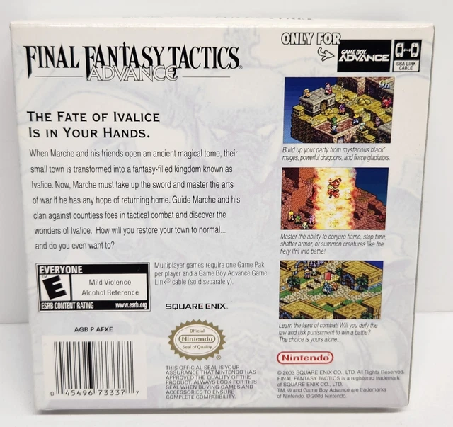FINAL FANTASY TACTICS Advance OEM ** BOX ONLY ** NO GAME Excellent ...