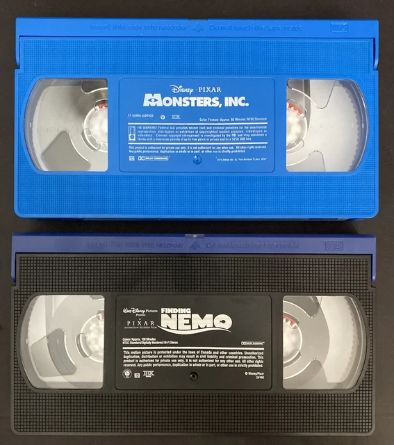 DISNEY PIXAR VHS Bundle: Monster’s Inc. & Finding Nemo, Pre-owned $11. ...