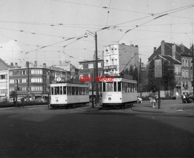 PHOTO BELGIUM Trams 1959 Bruxelles Schaerbeek Stib Tram No 1084 On ...