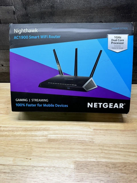 NETGEAR NIGHTHAWK R7000 Smart WiFi Wireless Router AC1900 Open Box $44. ...