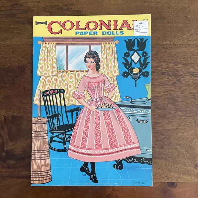 RARE VINTAGE COLONIAL Little Women Paper Dolls Book New Uncut Saalfield ...