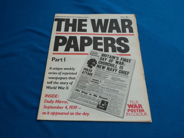 THE WAR PAPERS Part 1 Marshall Cavendish 1976 £5.50 - PicClick UK