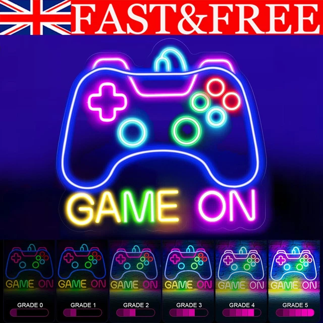 GAMEPAD NEON SIGN LED Light Game Controller Gamer Room Bedroom Boys ...