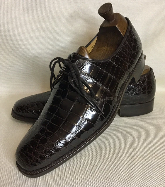 UNWORN BESPOKE CROCODILE Skin Shoes Made By J. Gane In 1972 In Original ...