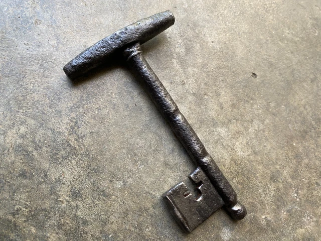 ANCIENNE CLÉ, CLEF, de serrure de porte, verrou loquet targette EUR 6 ...
