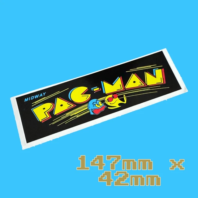 PACMAN PAC MAN Classic 1980's Logo Vinyl Sticker Decal Arcade Gaming Machine £4.87 - PicClick UK