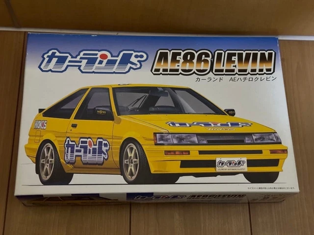 FUJIMI CARLAND AE86 Levin 124 Scale Model Kit Yellow with Decals Used ...