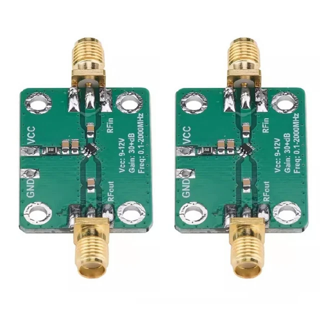 RF WIDEBAND AMPLIFIER Module 0.1-2000MHz Low Noise Gain 30dB 9-12V ...