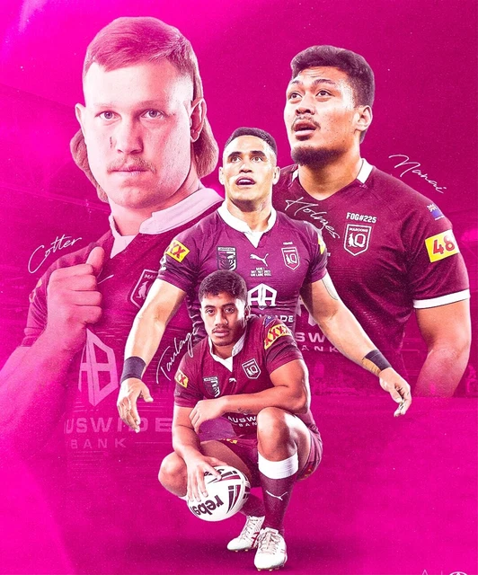 NRL RUGBY TEAM PLAYER PHOTO, STATE OF ORIGIN NSW QLD MAROONS BLUES ...