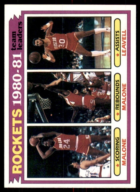 1981-82 TOPPS MOSES Malone/Allen Leavell Houston Rockets #52 EUR 1,10 ...