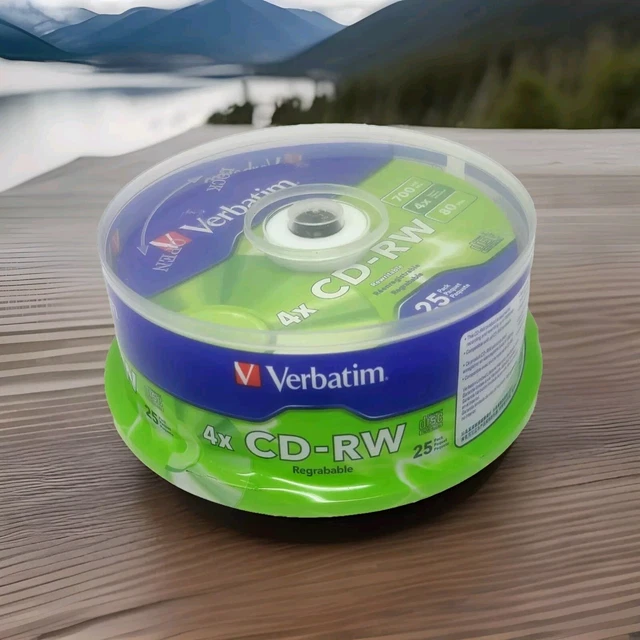 VERBATIM CD-RW DISCS 700MB/80min 4X Spindle 25/Pk 95169 $19.95 - PicClick