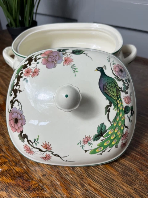 VINTAGE STYLE MYOTT Meakin Ceramic Exotic Garden Tureen Franciscan Soup ...
