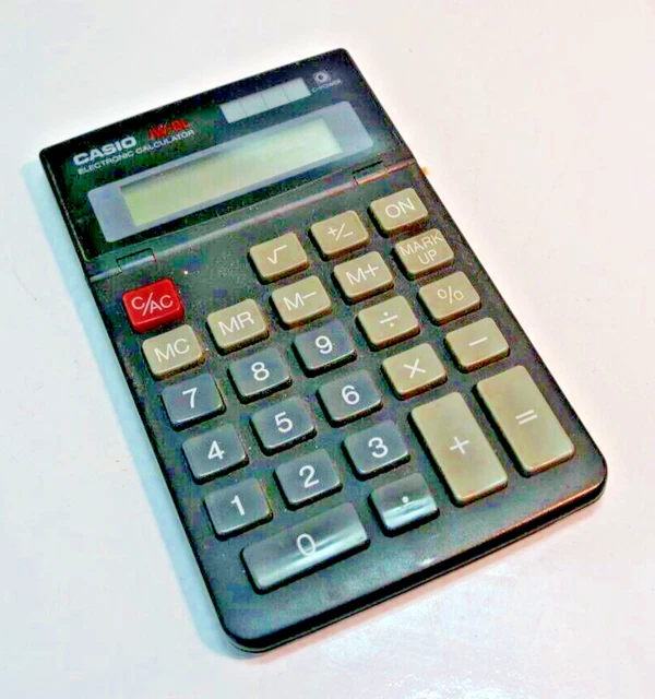 CASIO JW-8L ELECTRONIC Calculator Solar Power Vintage £6.95 - PicClick UK