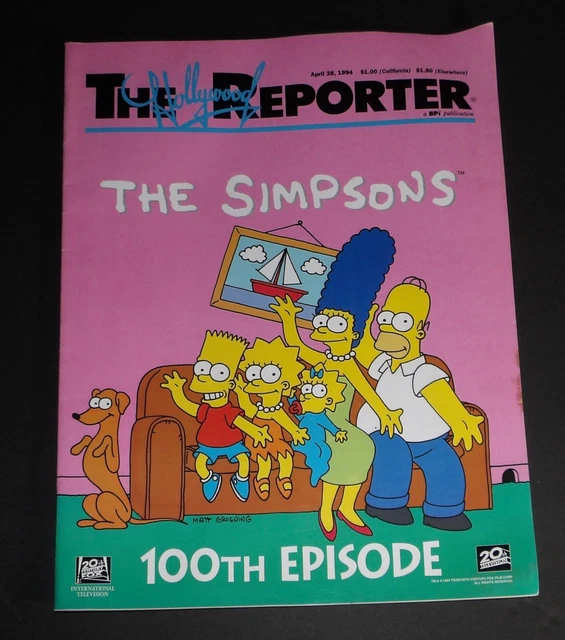 THE HOLLYWOOD REPORTER MAGAZINE APRIL 28th 1994 THE SIMPSONS 100th ...