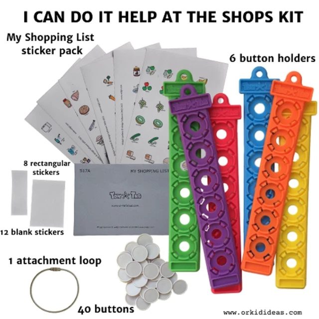 DAILY ROUTINE AUTISM Chart Visual SHOPPING TRIP Support TomTag Kit SEN ...