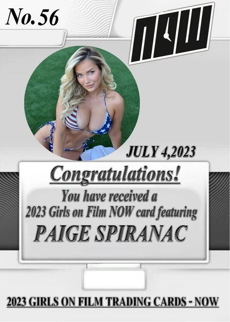 2023 GOF NOW Paige Spiranac July 4th Card $46.14 - PicClick CA