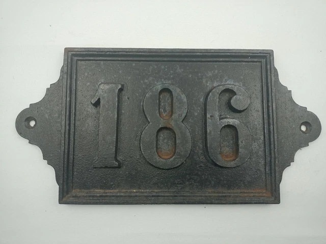 ANCIENNE PLAQUE EN fonte de numéro de rue n° 186 EUR 42,00 - PicClick FR