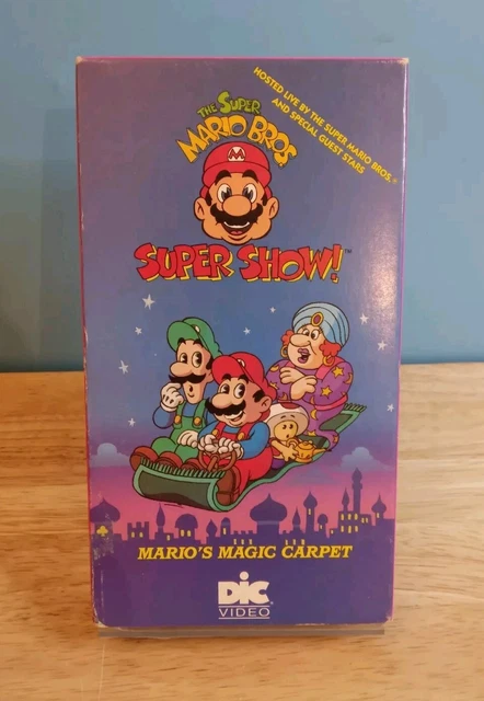 SUPER MARIO BROS Super Show Mario's Magic Carpet VHS Tape Nintendo ...