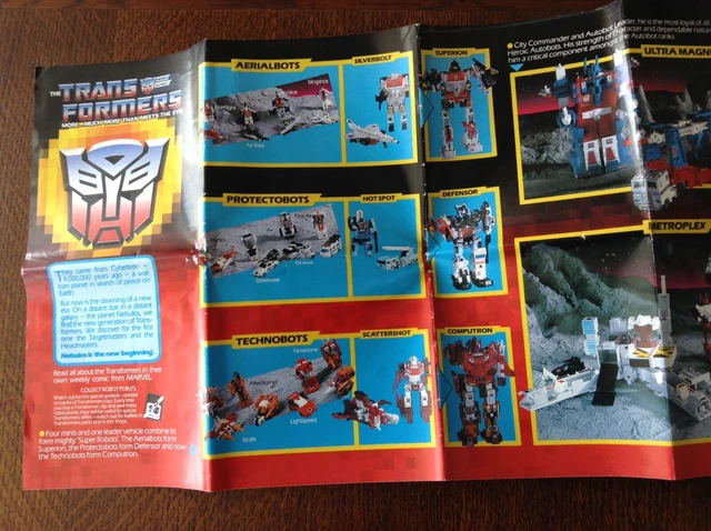 TRANSFORMERS ORIGINAL G1 1986 Toy Leaflet Metroplex Ultra Magnus ...