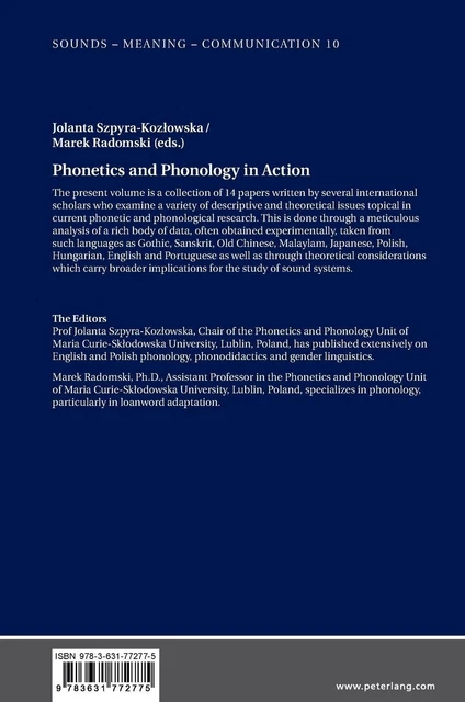 PHONETICS AND PHONOLOGY in Action | Jolanta Szpyra-Koz¿owska (u. a ...