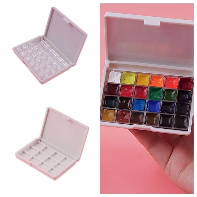 12/24 GRID WATERCOLOR Pigment Packaging Color Mixing Box Travel ...