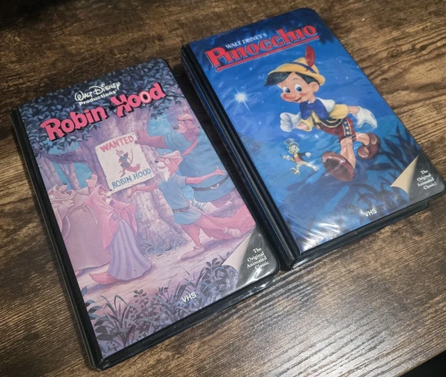 WALT DISNEY ROBIN Hood & Pinocchio VHS Clamshell Padded 1980s £23.94 ...