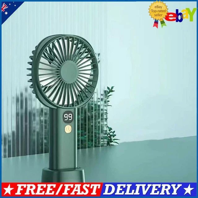 DESKTOP ELECTRIC FAN Digital Display Cooling Handheld Mini Fan ...