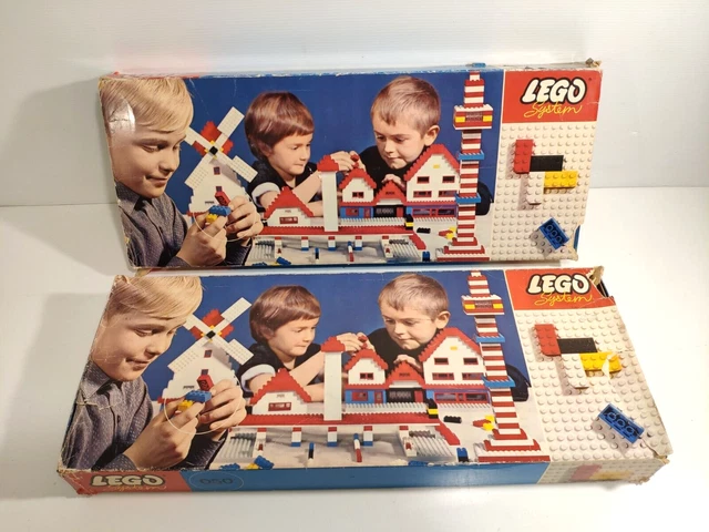 LEGO SYSTEM VINTAGE Basic Set 050 50 Only Box Pair Coppia Scatole ...