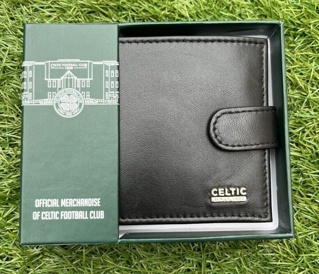 CELTIC FC LEATHER Wallet Embossed Crest Black Official Football Gift ...