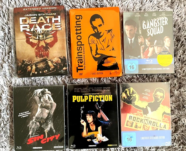 STEELBOOK SAMMLUNG- DEATH Race/Gangster Squad/Pulp Fiction/Sin City ...