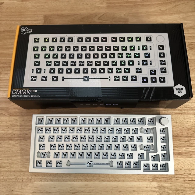 GLORIOUS - GMMK PRO Barebone 75% Wired Mechanical Keyboard - White Ice ...
