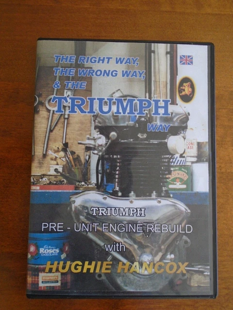 TRIUMPH PRE-UNIT MOTORCYCLE Engine Rebuild DVD with Hughie Hancox £64. ...