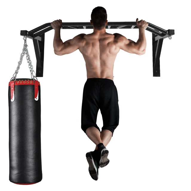 WALL MOUNTED PULL Up Station Heavy Duty Multi-Grip Fitness Equipment ...