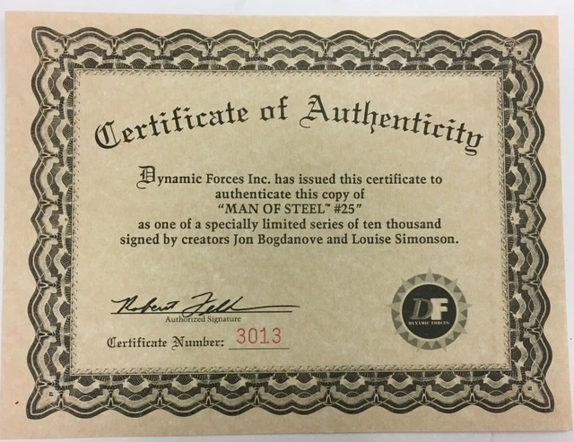 SUPERMAN THE MAN Of Steel #25 Signed Comic Book Jon Bodanove Louise ...