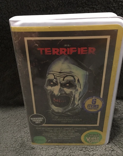 RARE TERRIFIER ART the Clown VHS Spirit Halloween Video Collector Box £ ...