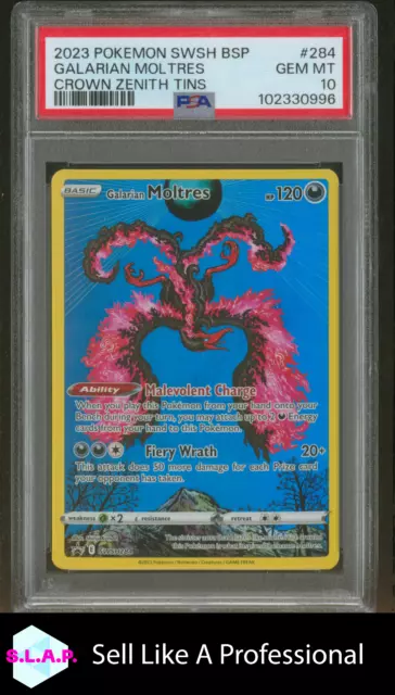 GALARIAN MOLTRES CROWN Zenith Tins Pokemon Swsh Black Star Promo 2023 284 Psa 10 EUR 190,00 ...