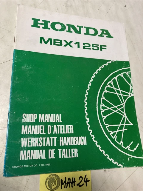 HONDA MBX125F (F) 1985 MBX 125 Supplement Manual Review Tecnical ...