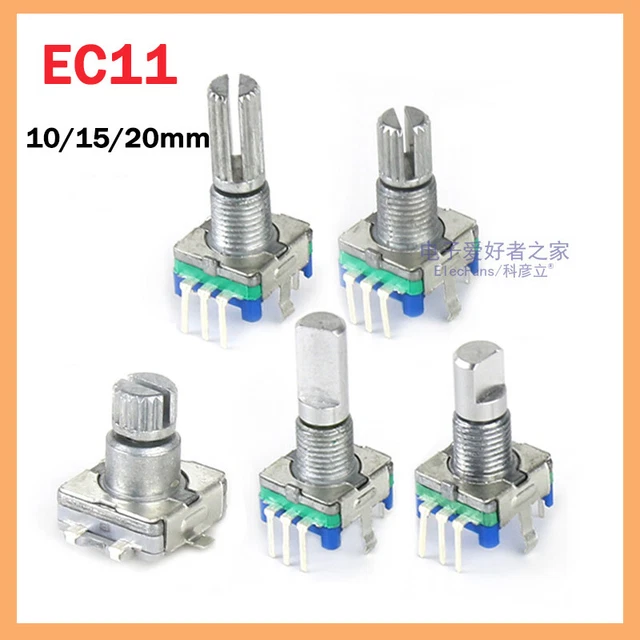 ROTARY SHAFT ENCODER EC11 5Pin With Push Switch Digital Potentiometer ...