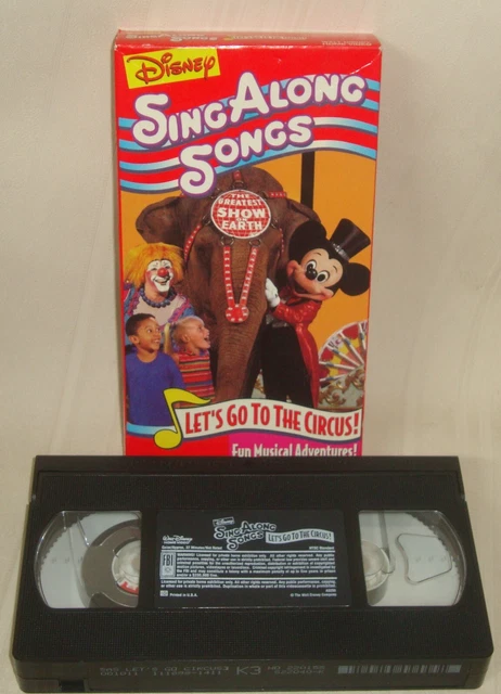 DISNEY SING ALONG Songs Mickeys Fun Songs: Lets Go to the Circus VHS ...