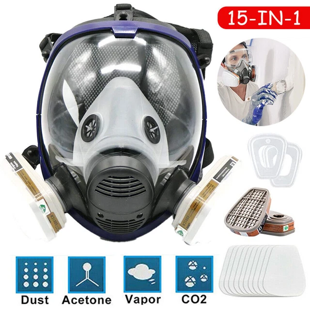 6800 GAS MASK Respirator Safety Gas Spray Paint Chemical Pesticide ...