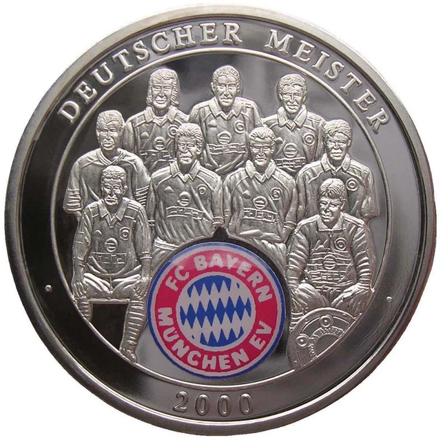 FC BAYERN MÜNCHEN - Münze-Medaille - Deutscher Meister 2000 EUR 10,00 - PicClick DE