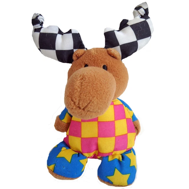 VINTAGE LAMAZE LITTLE Knotties Moose Animal Soft Toy Children ...