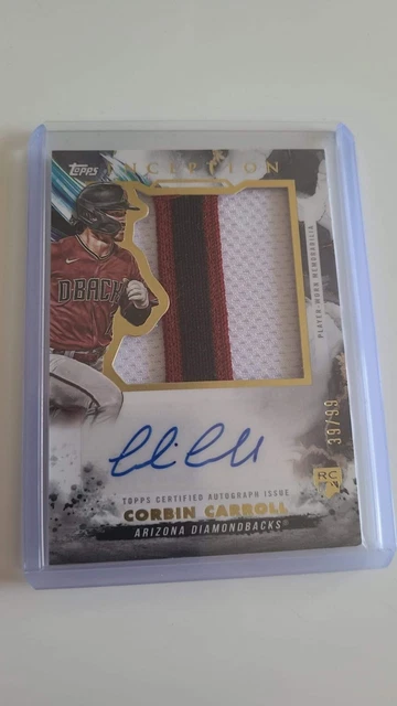CORBIN CARROLL INCEPTION Autograph Jumbo Patch 2023 RC 39/99 EUR 232,55 ...