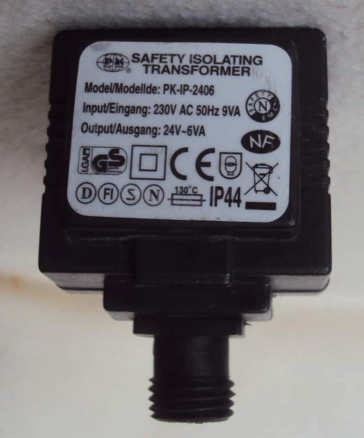 NETZTEIL NETZTADAPTER TRAFO Transformator Model: PK-IP-2406 Output: 24V ...