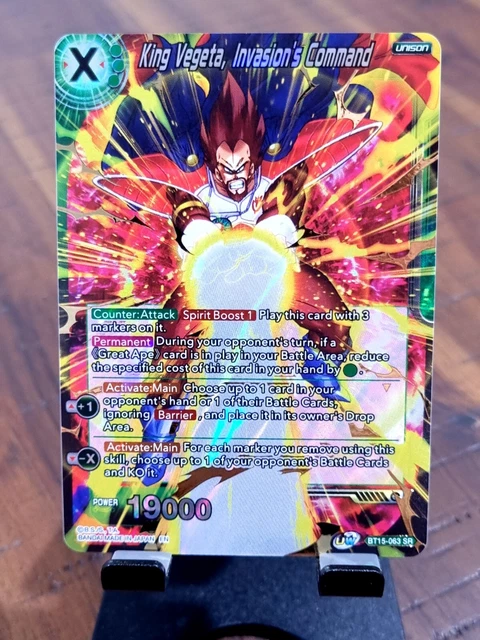 KING VEGETA, INVASION'S Command BT15-063 SR - DBS - Saiyan Showdown EUR ...