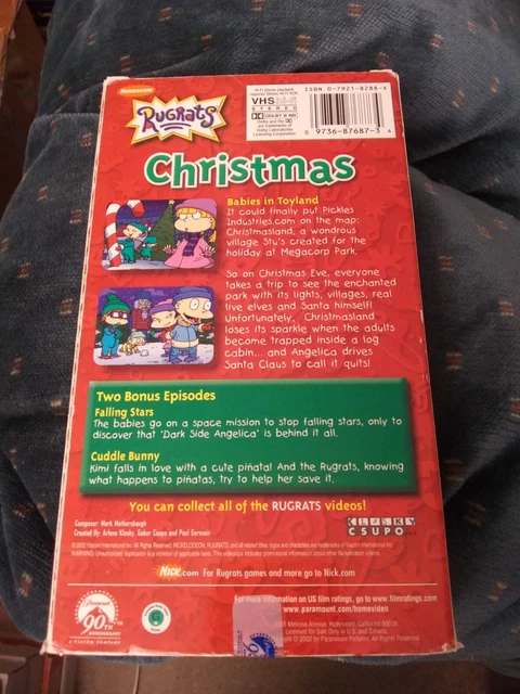 RUGRATS CHRISTMAS RARE Nickelodeon 2002 VHS "Babies In Toyland" "Cuddle ...