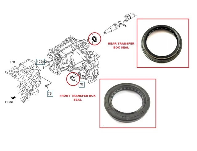 FOR ISUZU D-MAX PICK UP TFS87 1.9 D TRANSFER BOX OUTPUT SEAL FRONT ...